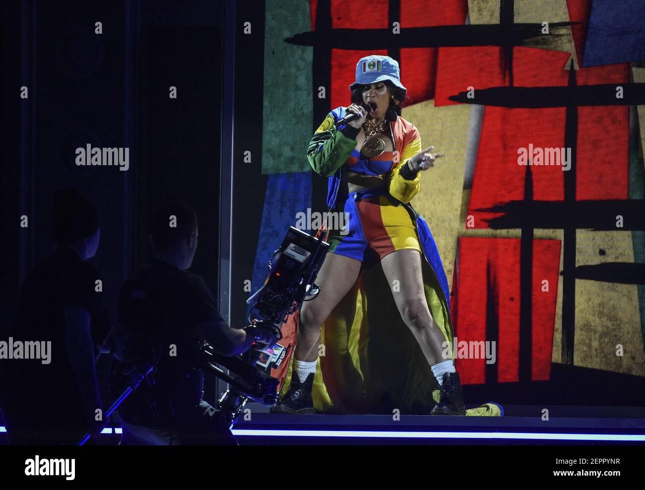 NEW YORK - JANUARY 28: Cardi appears on the 60th Annual Grammy Awards ...