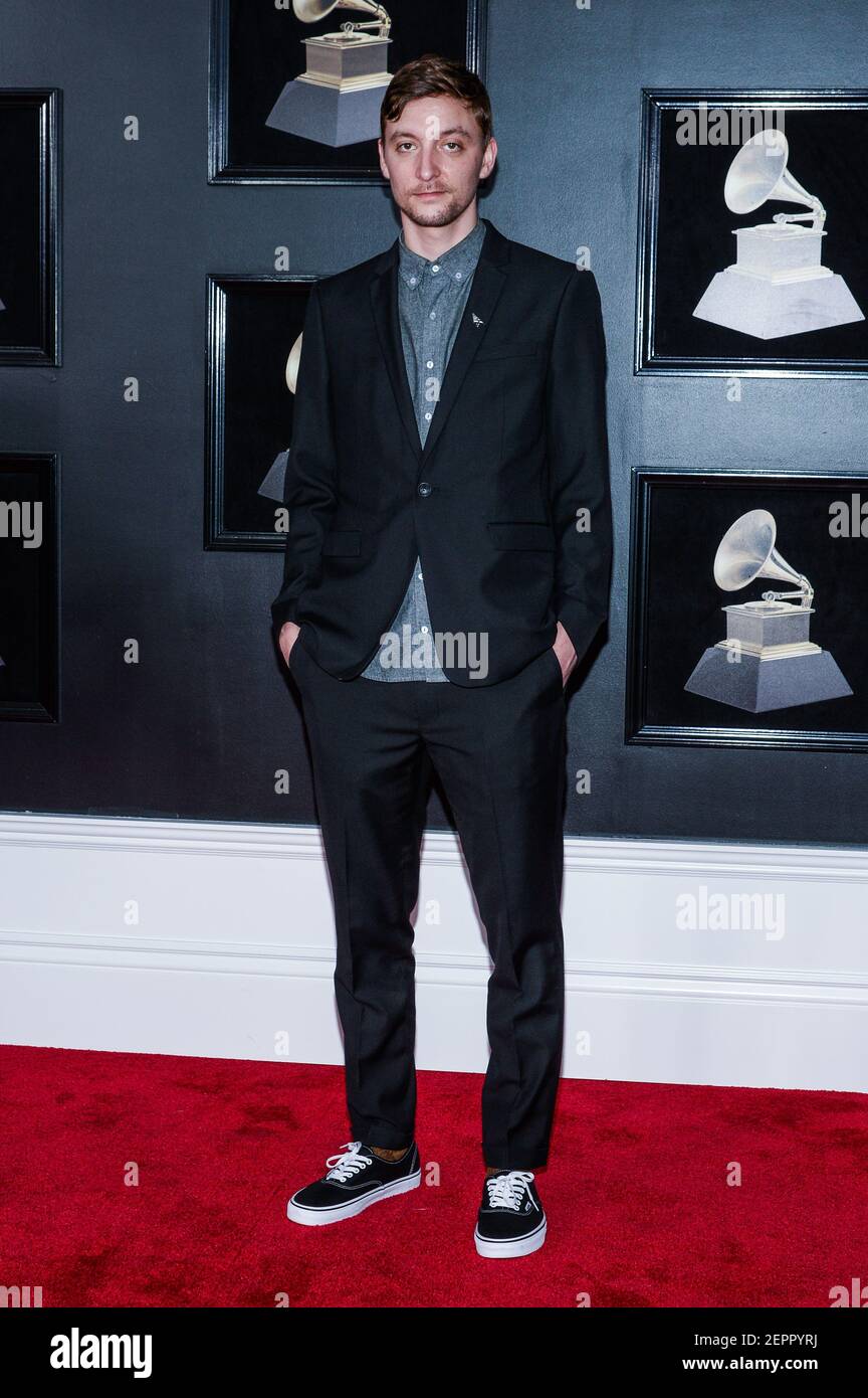 Eric G arrives at the 60th Annual GRAMMY Awards red carpet at Madison ...