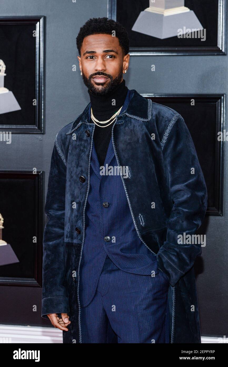 Big Sean arrives at the 60th Annual GRAMMY Awards red carpet at Madison ...