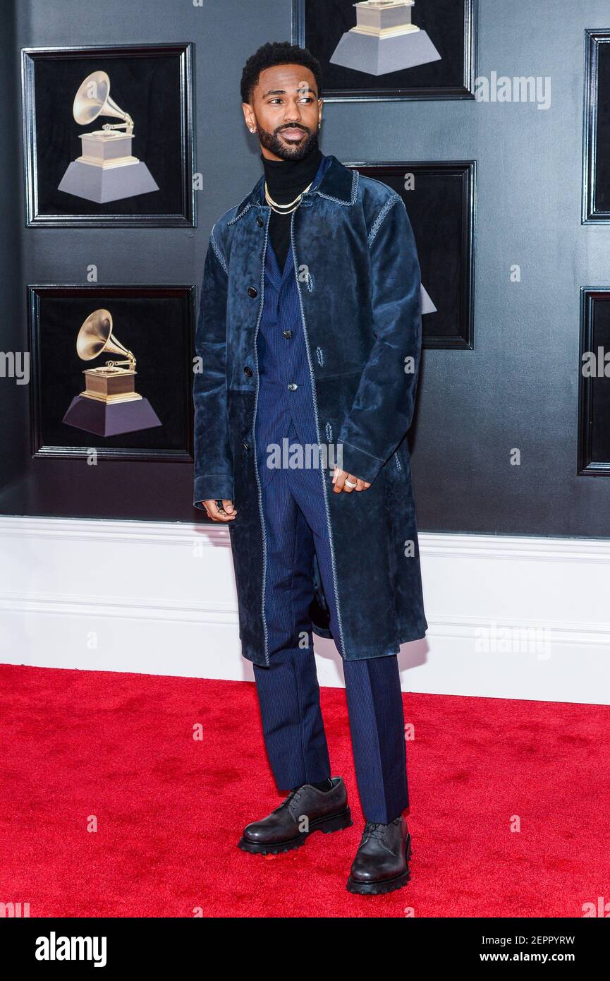 Big Sean arrives at the 60th Annual GRAMMY Awards red carpet at Madison ...