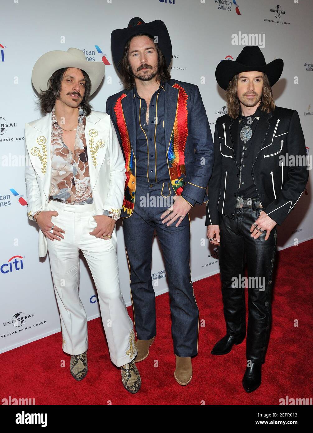 L-R: Musicians Cameron Duddy, Mark Wystrach and Jess Carson of Midland ...