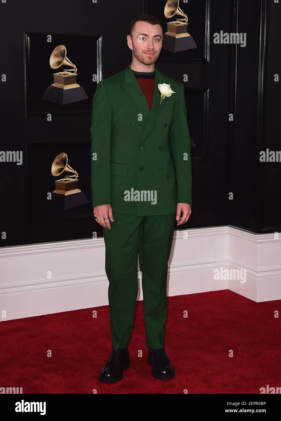 NEW YORK - JANUARY 28: Sam Smith at the 60th Annual Grammy Awards at ...