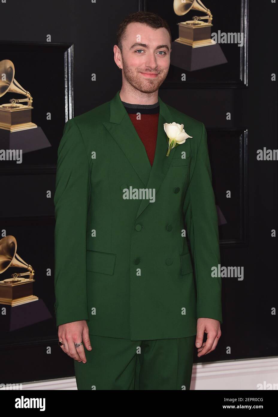 NEW YORK - JANUARY 28: Sam Smith at the 60th Annual Grammy Awards at ...