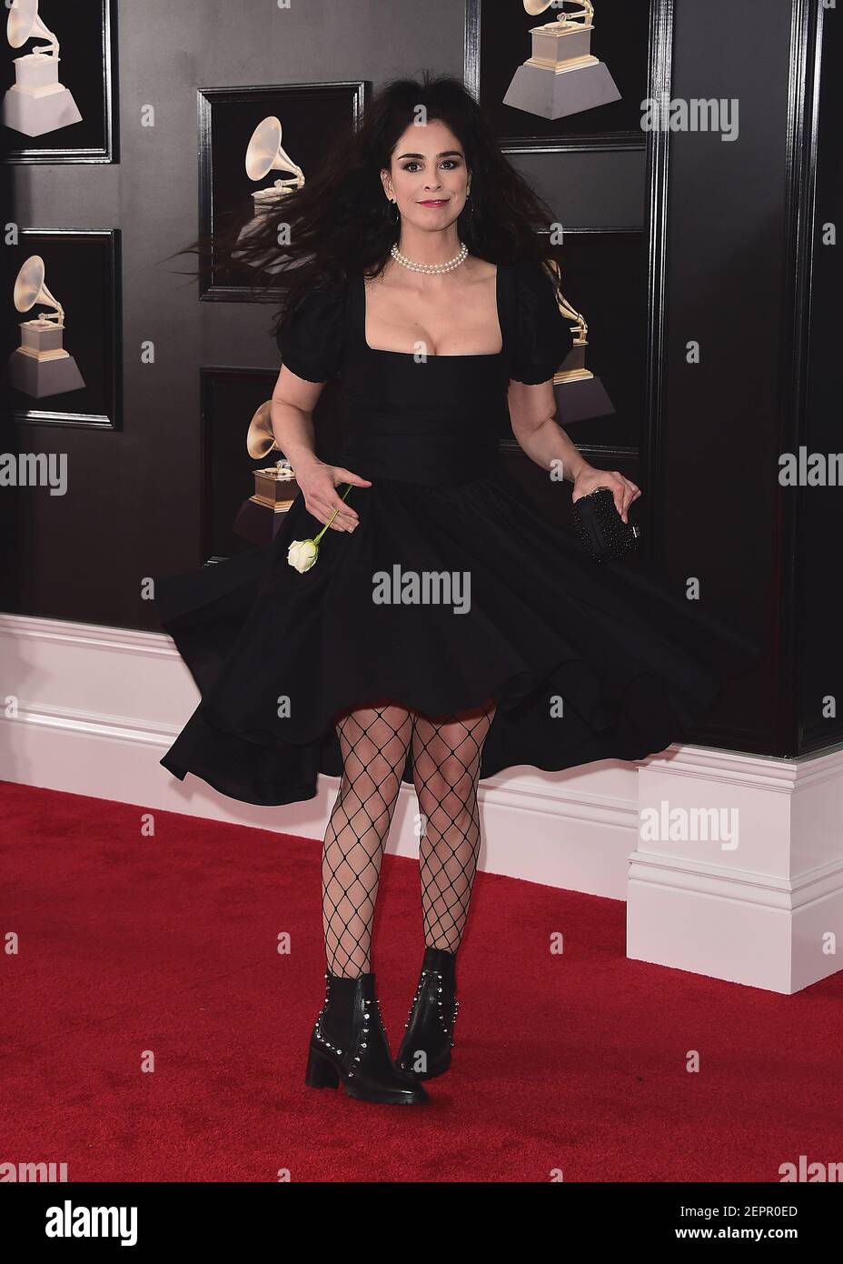 NEW YORK - JANUARY 28: Sarah Silverman at the 60th Annual Grammy Awards ...