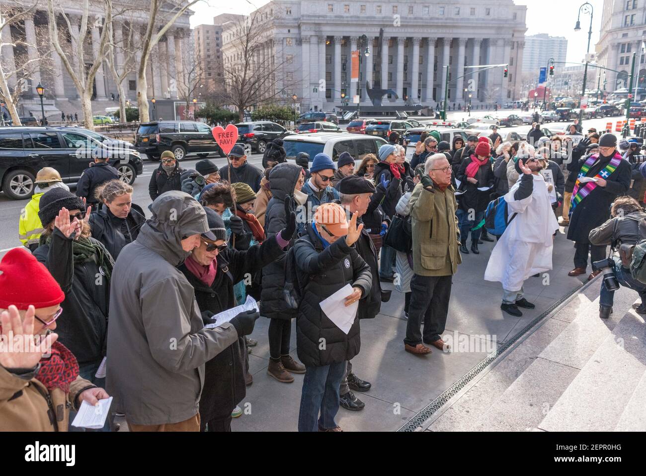 Supporters of New Sanctuary City Executive Director Ravi Ragbir held a ...