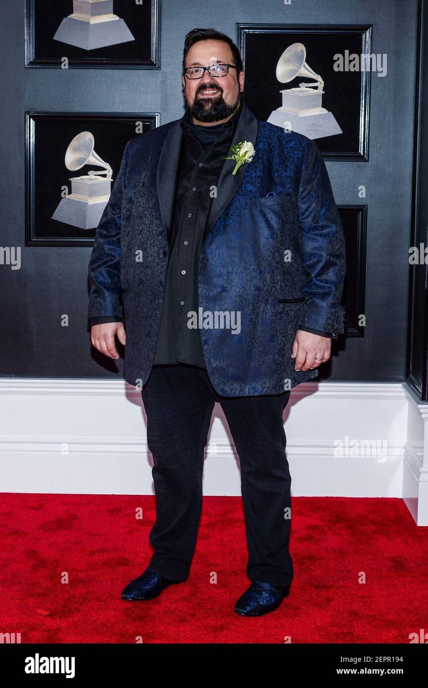 Joey de Francesco arrives at the 60th Annual GRAMMY Awards red carpet ...