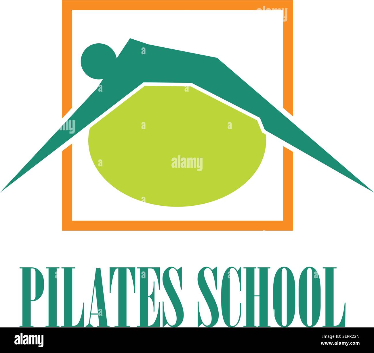 pilates logo for pilates school, pilates studio. vector illustration ...