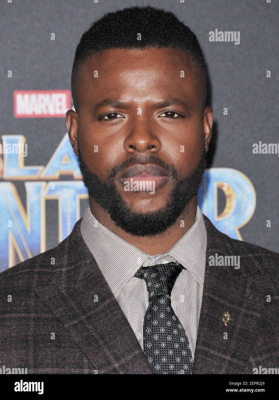 Winston Duke arrives at the Marvel Studios' "Black Panther" Los Angeles ...