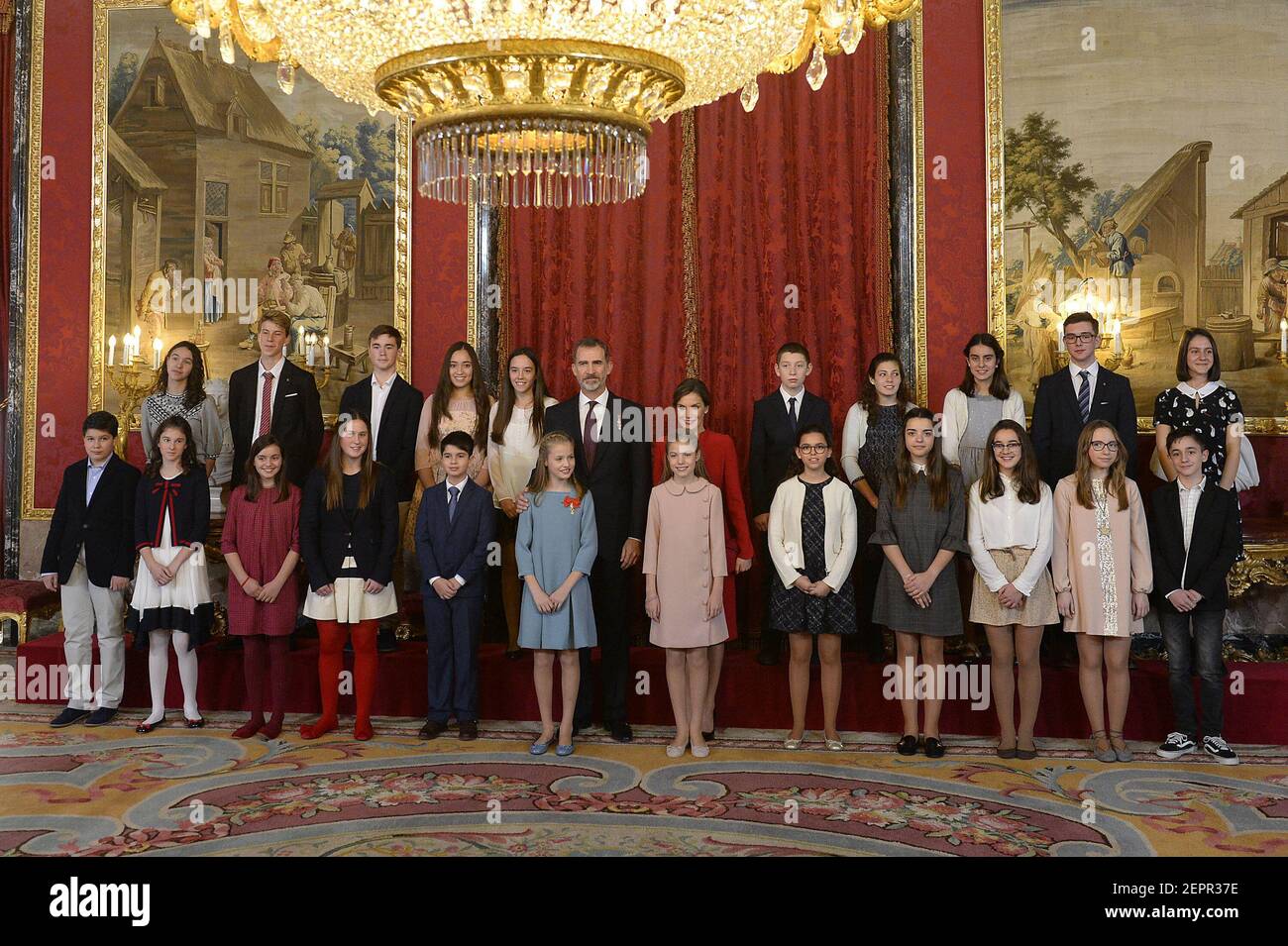 King Felipe VI of Spain, Queen Letizia of Spain, Princess Leonor of ...