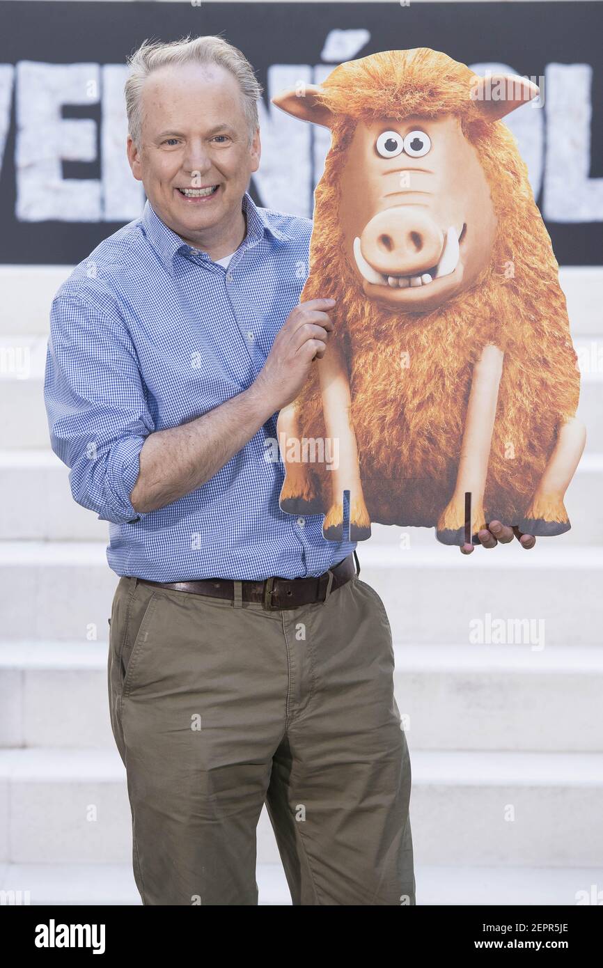 English director Nick Park attends to presentation of his last film ...