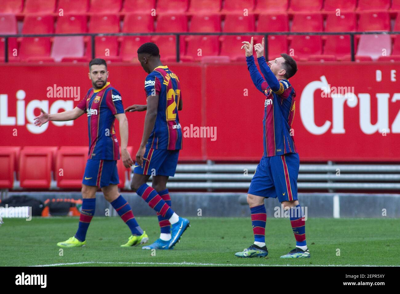 Lionel messi barcelona goal 2021 hi-res stock photography and images ...