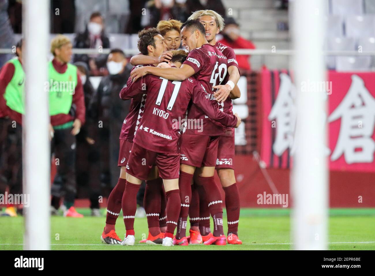 Hyogo, Japan. 27th Feb, 2021. Vissel Kobe team group (Vissel) Football ...