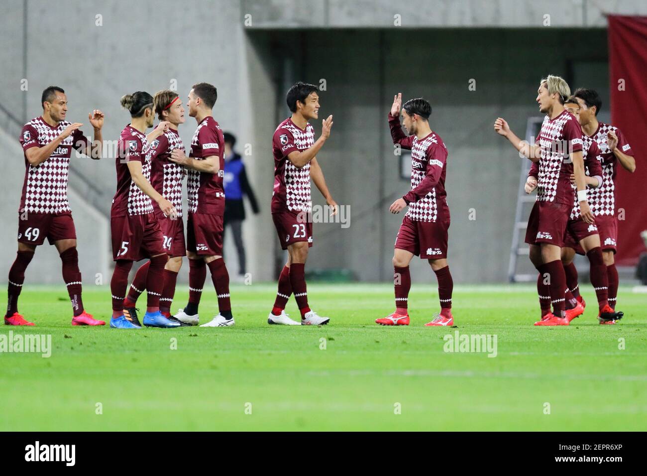 Hyogo, Japan. 27th Feb, 2021. Vissel Kobe team group (Vissel) Football ...