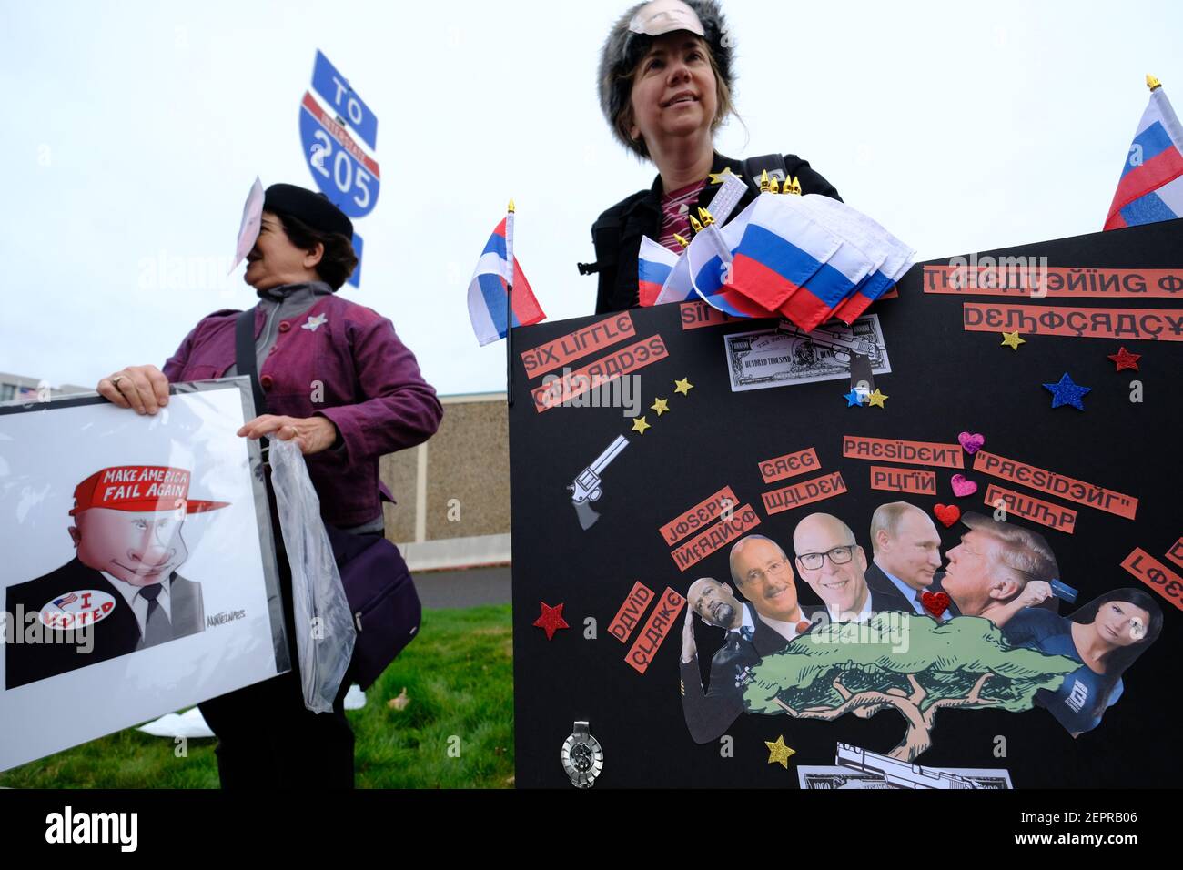 Protesters gather to demonstrate against Oregon Liberty Alliance's ...