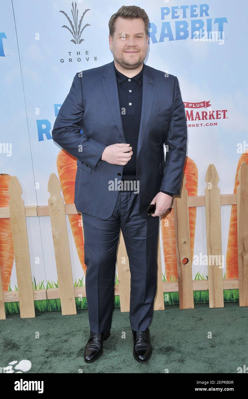 James Corden arrives at the "Peter Rabbit" Los Angeles Premiere held at ...