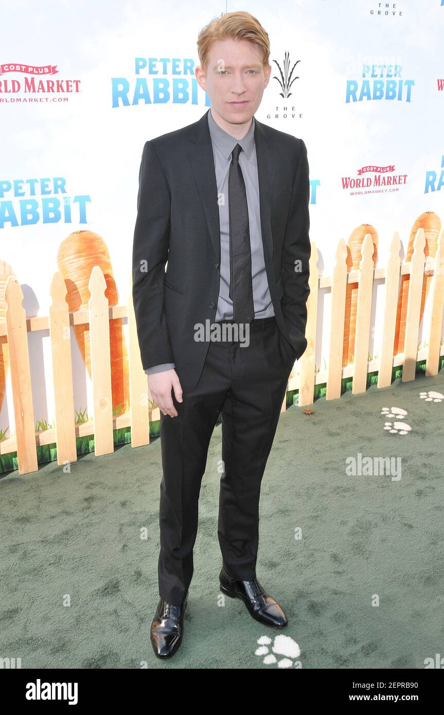 Domhnall Gleeson arrives at the "Peter Rabbit" Los Angeles Premiere ...