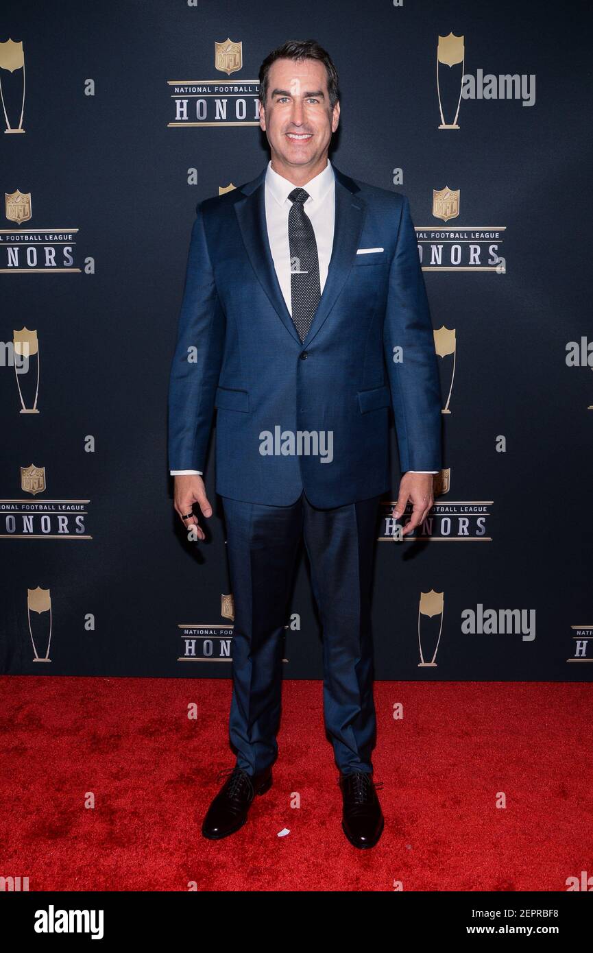 Rob Riggle walking on the red carpet the NFL Honors held at the Cyrus ...