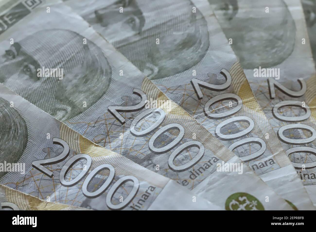 A pile of Serbian dinar bills Stock Photo - Alamy