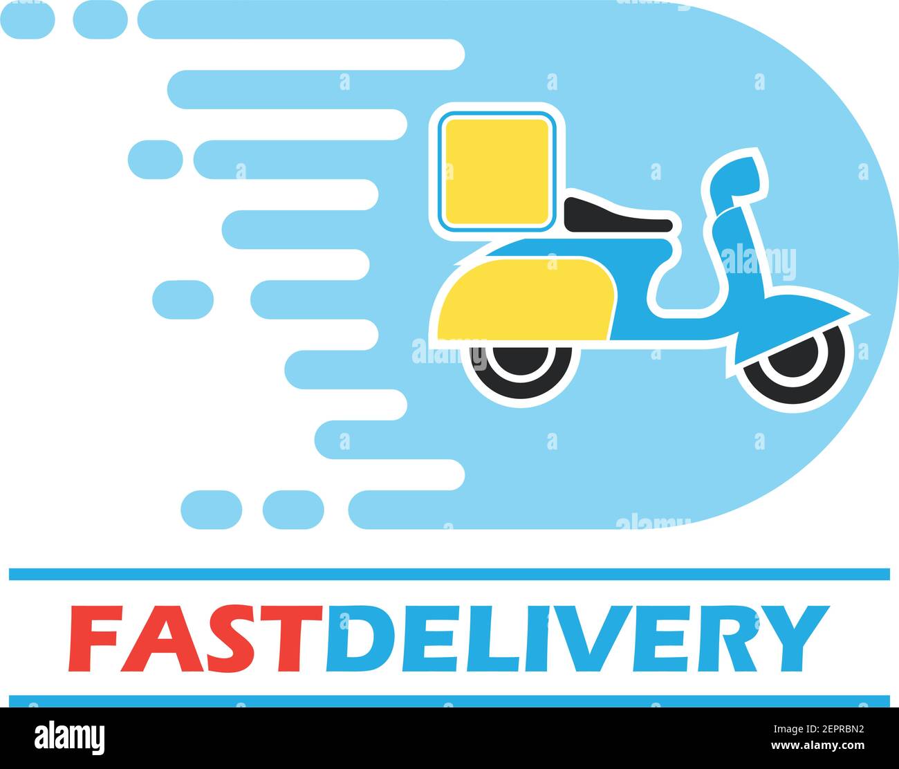 delivery concept (free, fast, food delivery) vector illustration Stock ...