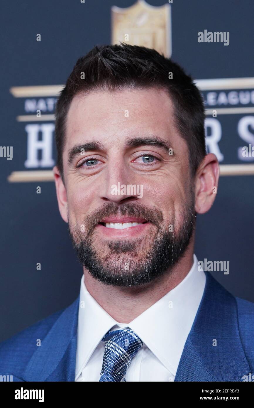 Aaron Rodgers walking on the red carpet the NFL Honors held at the ...