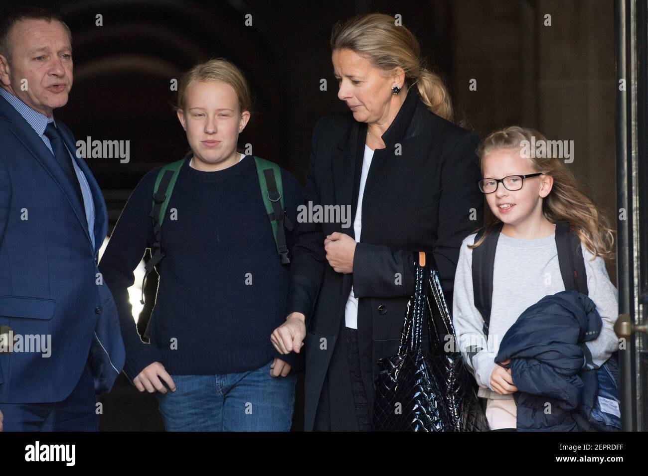 Princess Mabel and daughters countess Luana and countess Zaria leaving ...