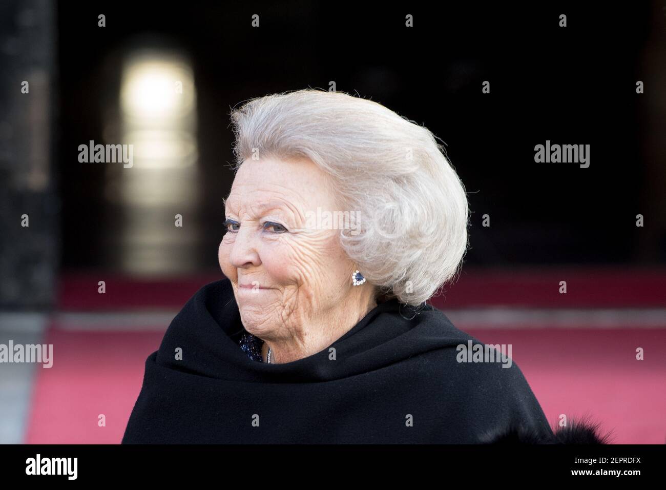 Princess Beatrix leaving the Royal Palace after the celebration of ...