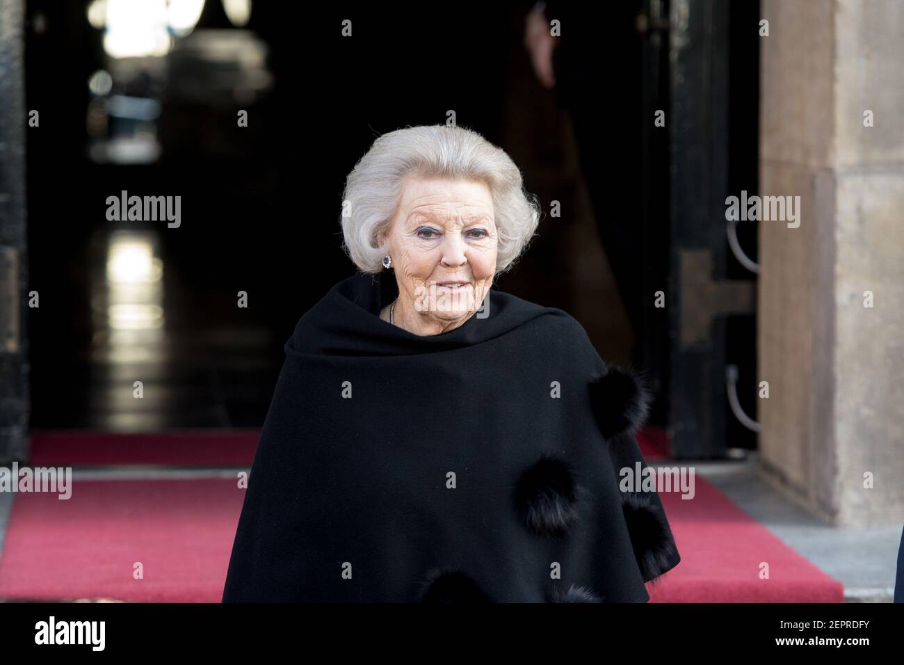 Princess Beatrix leaving the Royal Palace after the celebration of ...