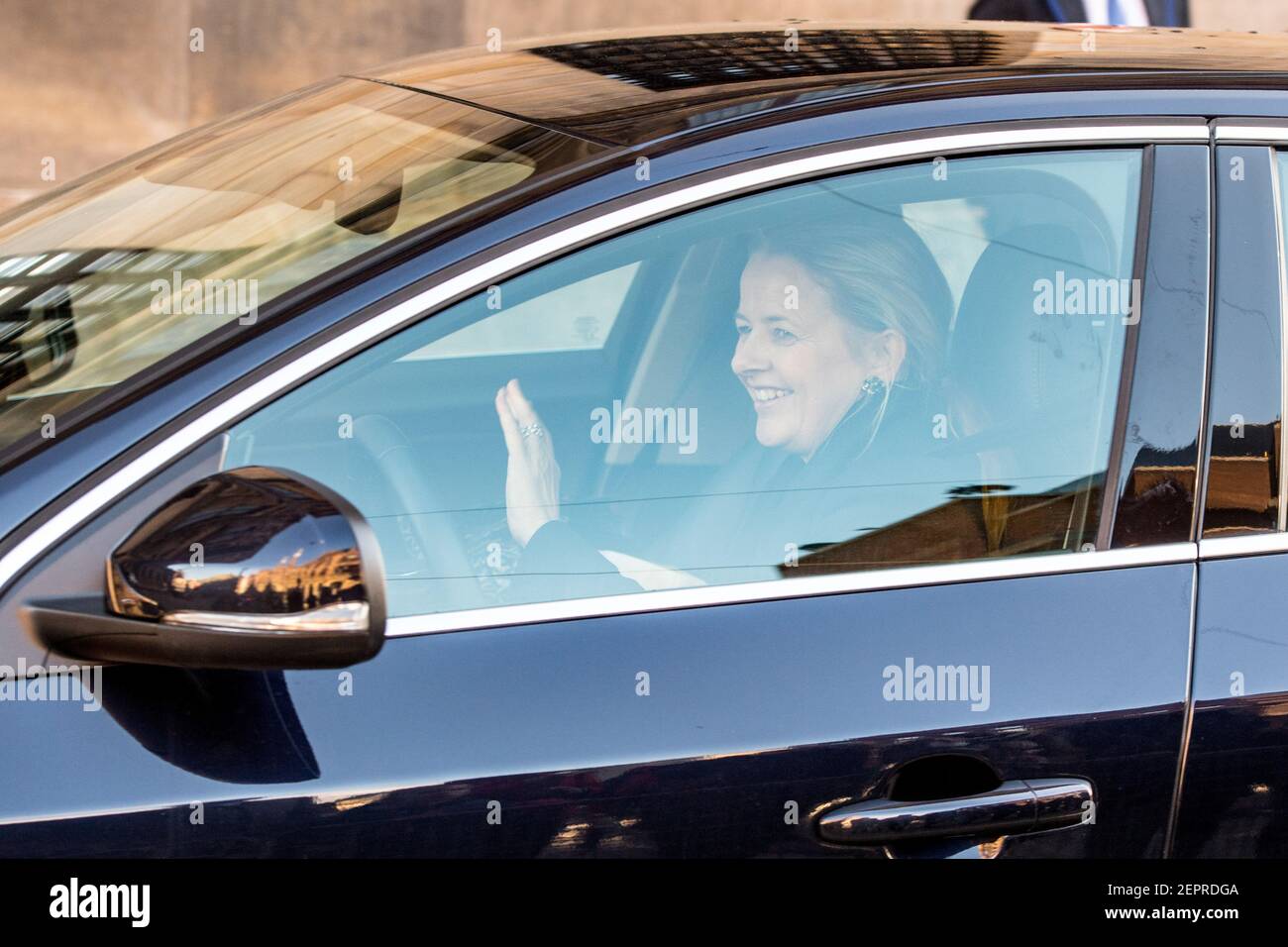 Princess Mabel leaving the Royal Palace after the celebration of ...