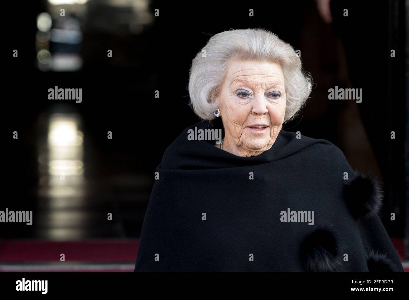 Princess Beatrix leaving the Royal Palace after the celebration of ...