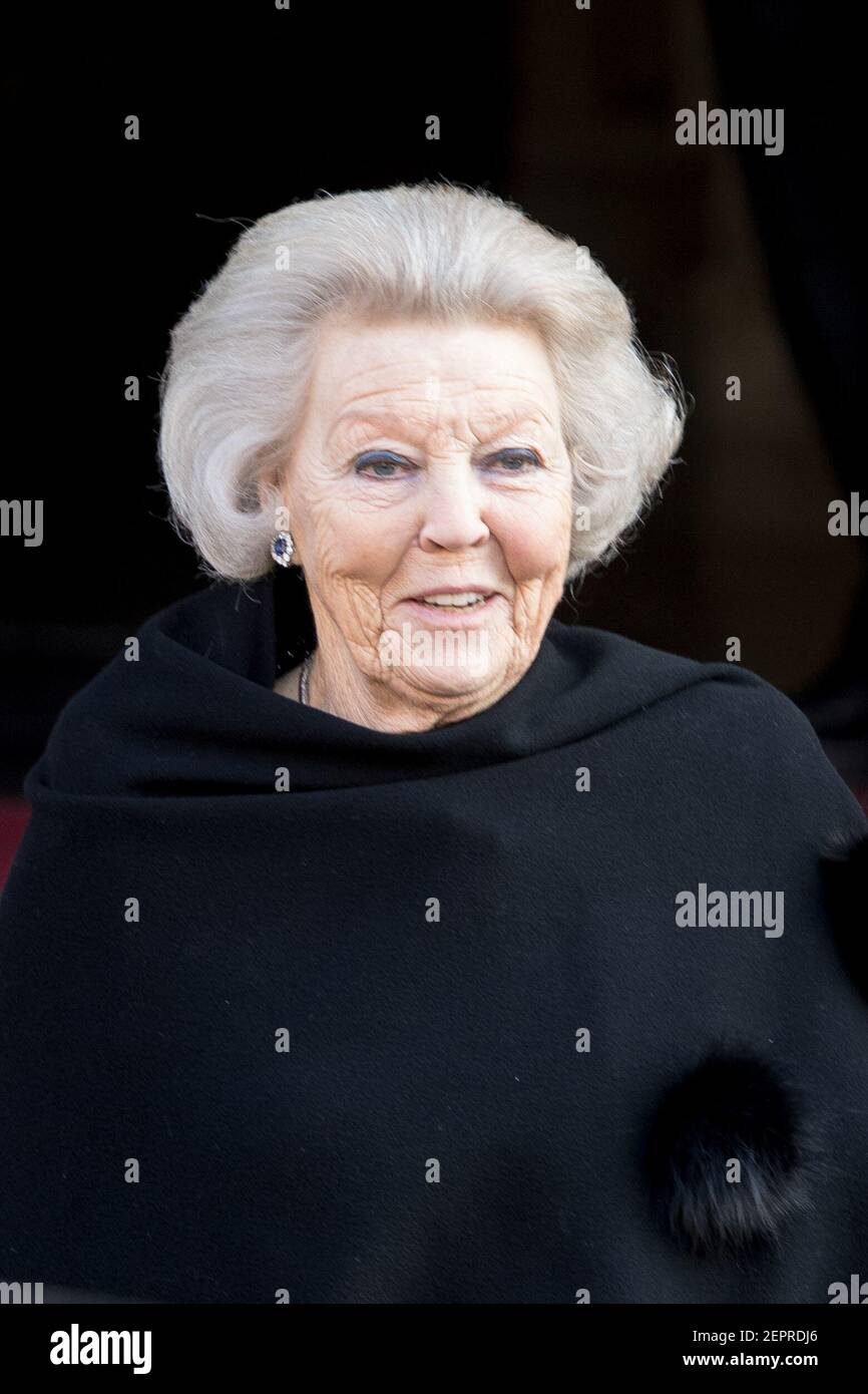 Princess Beatrix leaving the Royal Palace after the celebration of ...