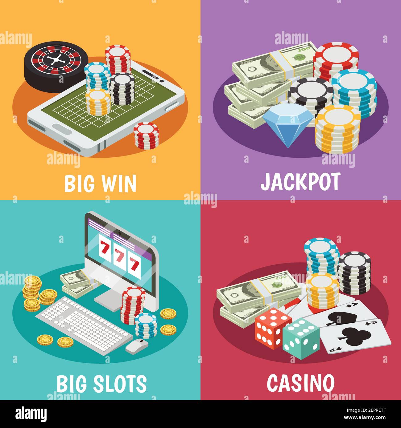 Bandit machines Stock Vector Images - Alamy