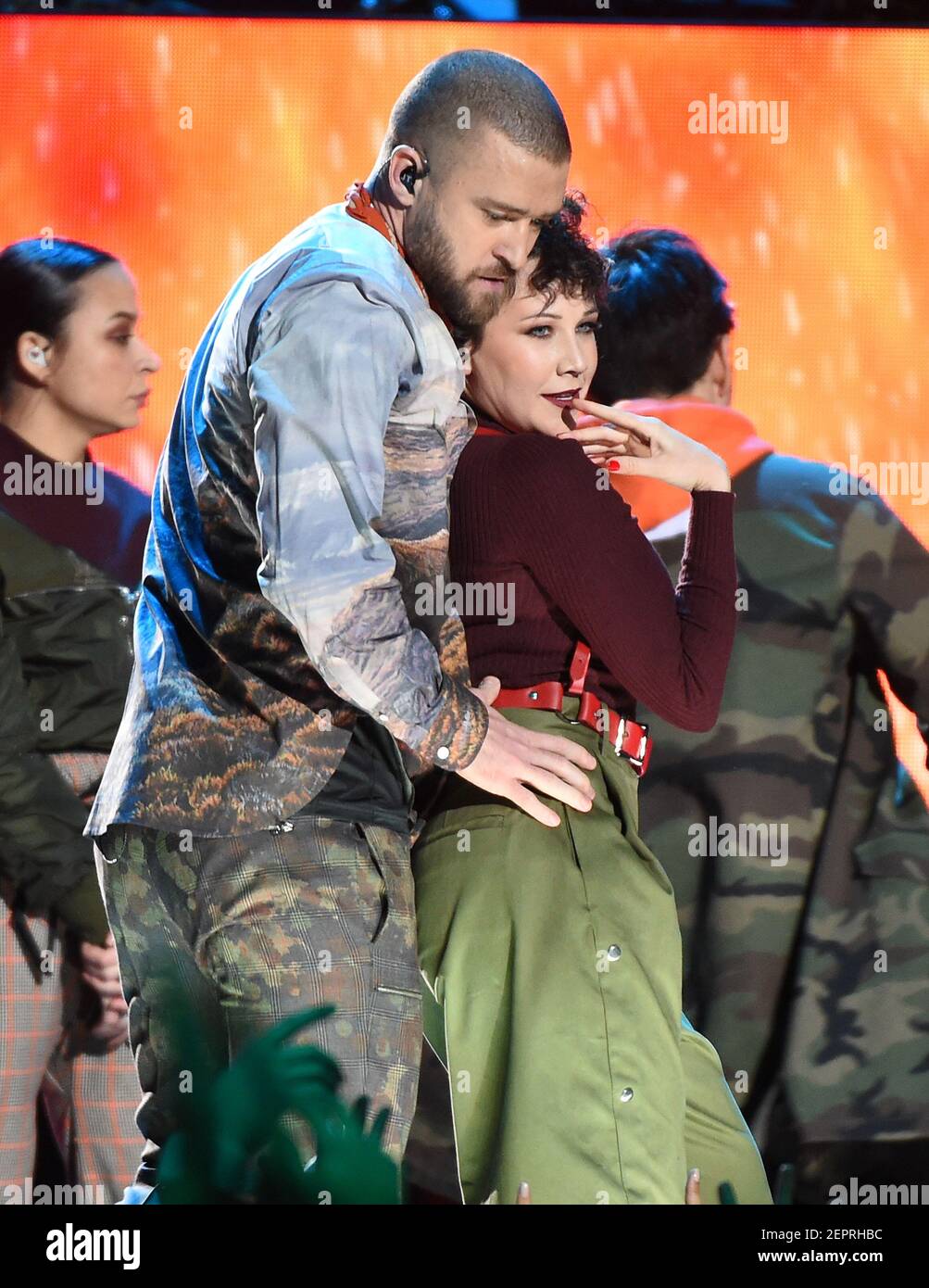 MINNEAPOLIS, MN - FEBRUARY 4: Justin Timberlake performs on the Pepsi ...