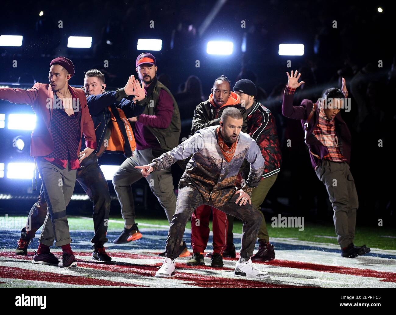 MINNEAPOLIS, MN - FEBRUARY 4: Justin Timberlake performs on the Pepsi ...