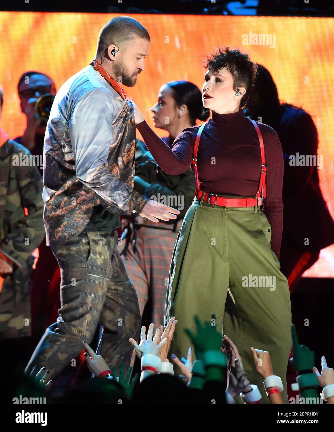 MINNEAPOLIS, MN - FEBRUARY 4: Justin Timberlake performs on the Pepsi ...