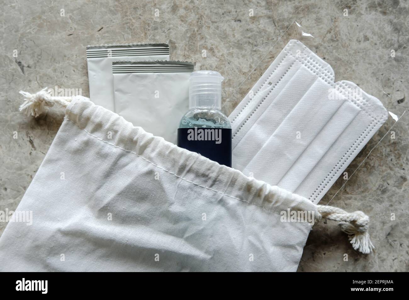 Anti-coronavirus (COVID 19) personal hygiene travel kit. Natural cotton ...