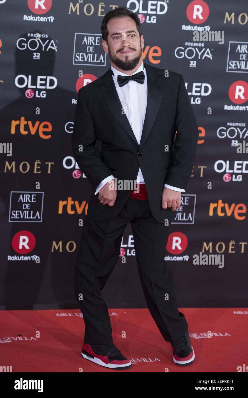 El Langui attends red carpet of Goya Cinema Awards 2018 at Madrid ...