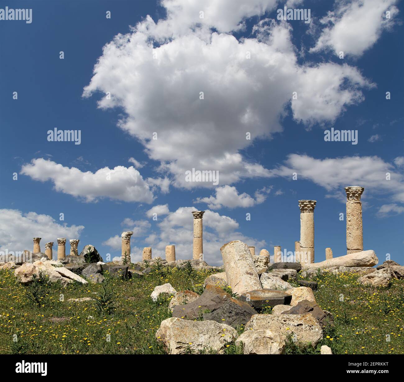 Roman ruins at Umm Qais (Umm Qays) --is a town in northern Jordan near ...