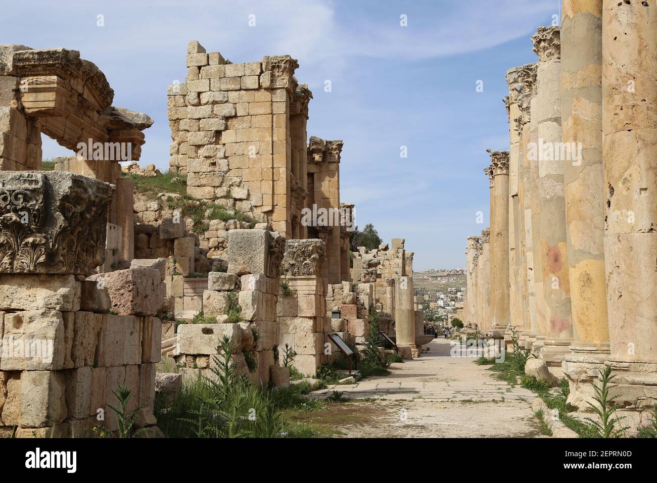 Roman Columns in the Jordanian city of Jerash (Gerasa of Antiquity ...