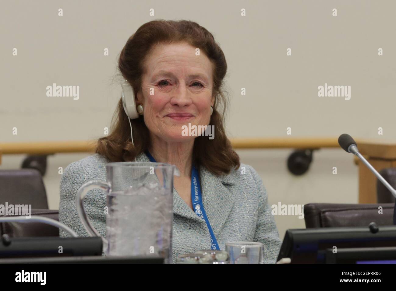 Henrietta H. Fore, new UNICEF Executive Director during a Executive ...
