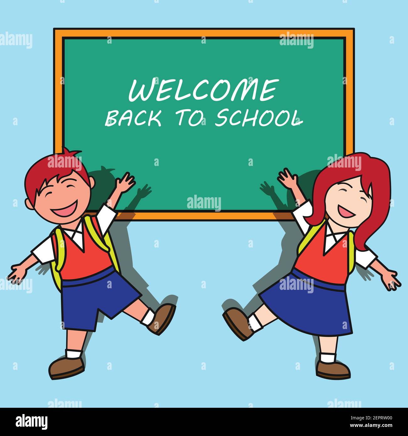 back to school cartoon concept. vector illustration Stock Vector Image ...