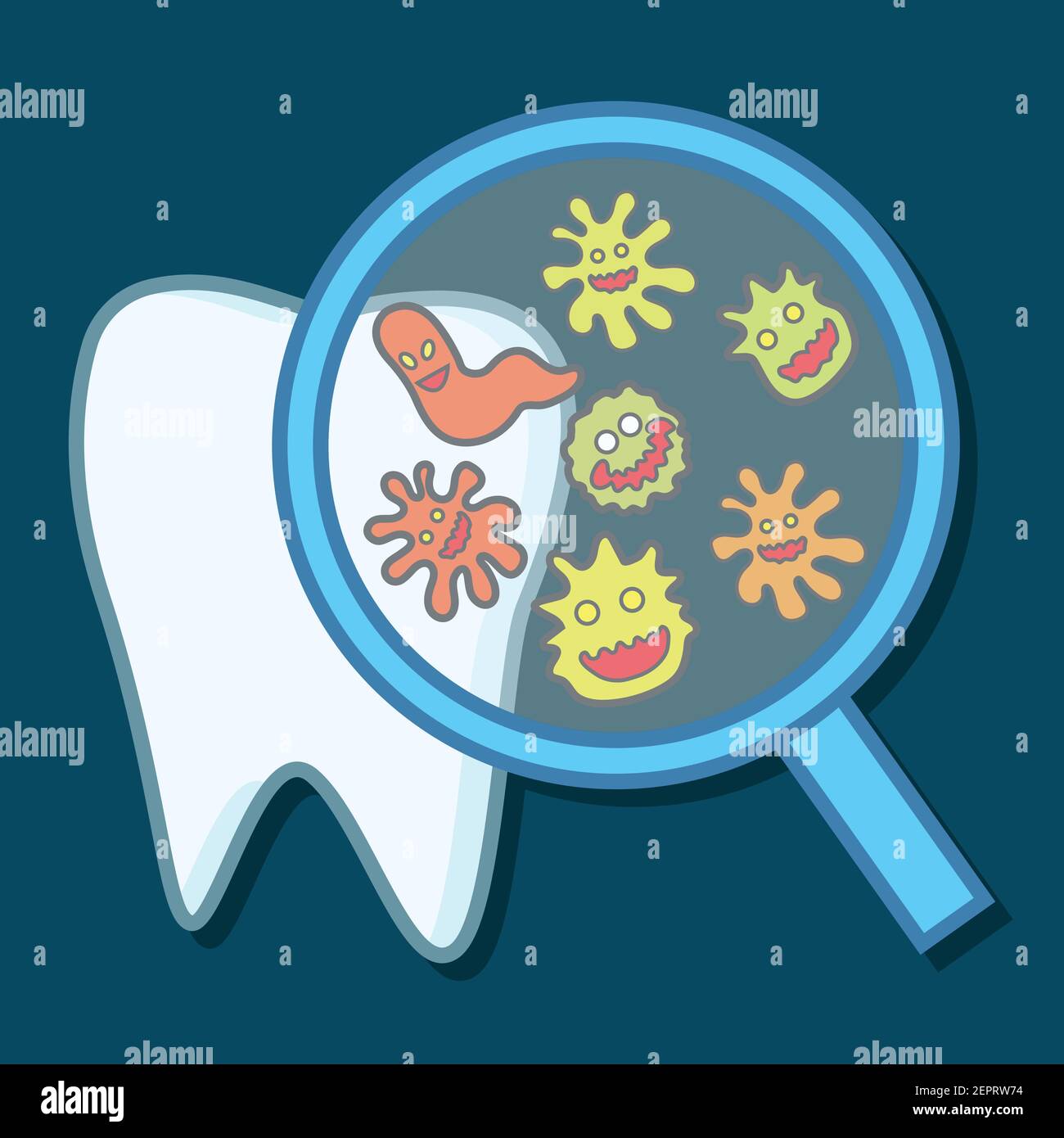 tooth bacteria and tooth for dentistry / stomatologist / dental clinic ...