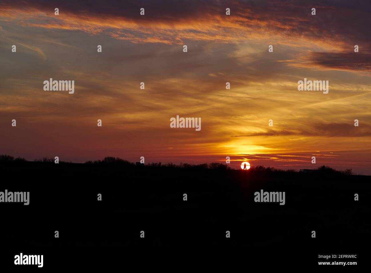 Walk in sunset Stock Photo - Alamy