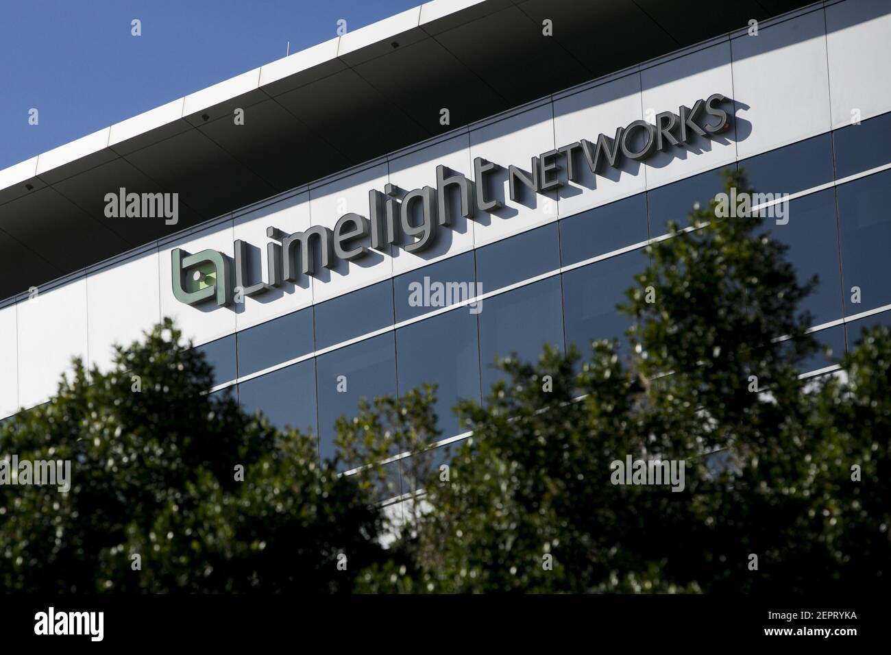 A logo sign outside of the headquarters of Limelight Networks in Tempe ...