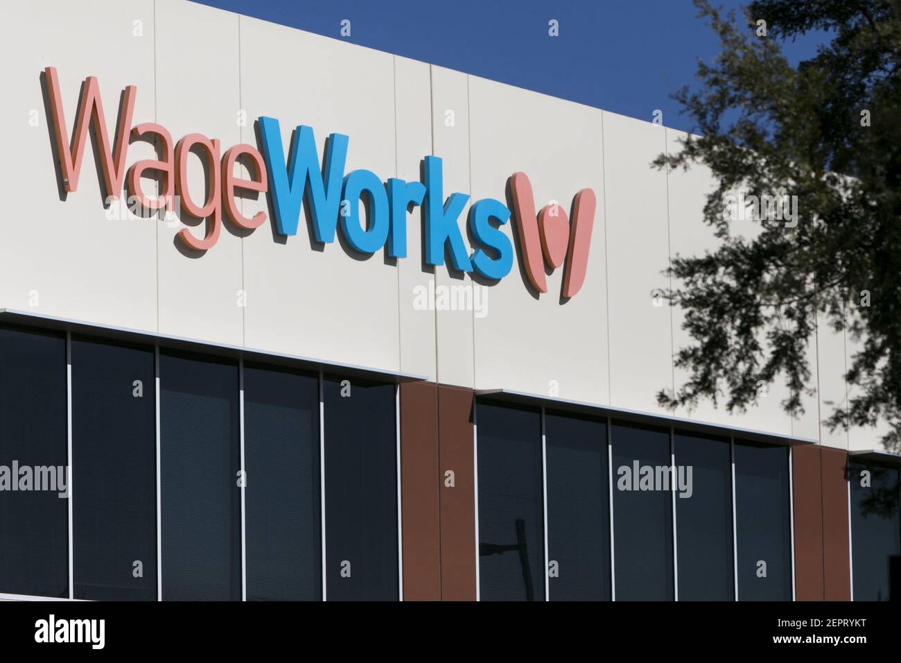 A logo sign outside of a facility occupied by WageWorks in Tempe, Arizona, on February 3, 2018 ...
