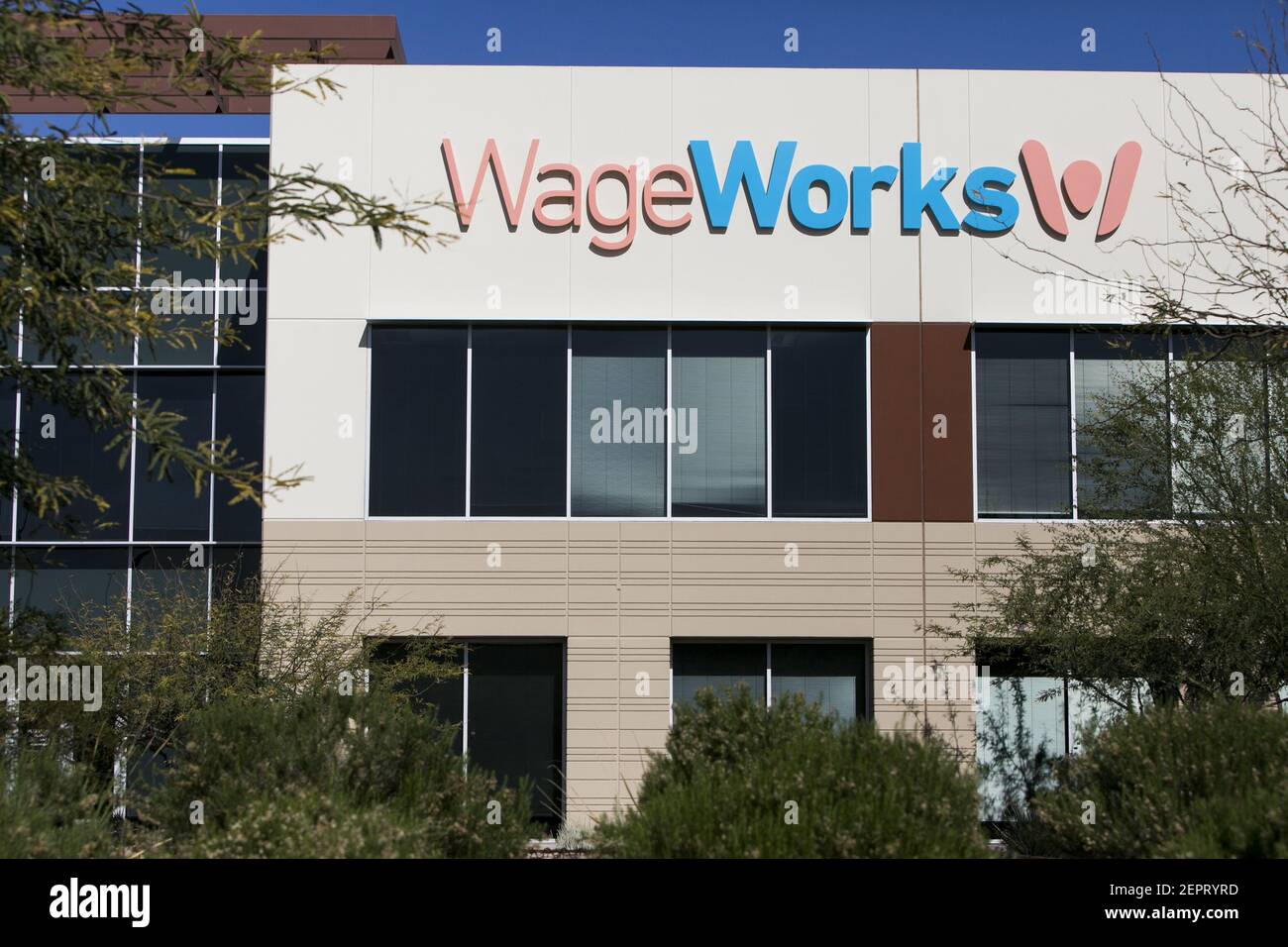 A logo sign outside of a facility occupied by WageWorks in Tempe, Arizona, on February 3, 2018 ...