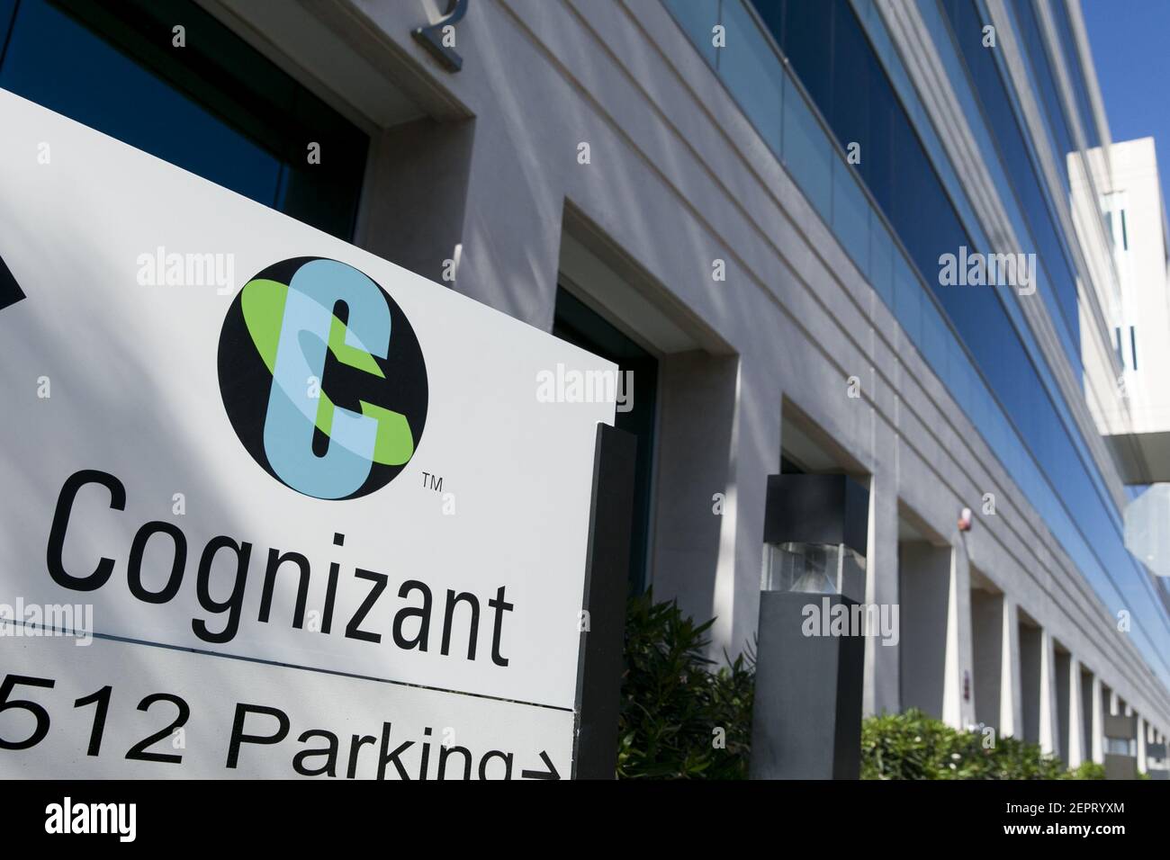 A logo sign outside of a facility occupied by Cognizant in Phoenix ...