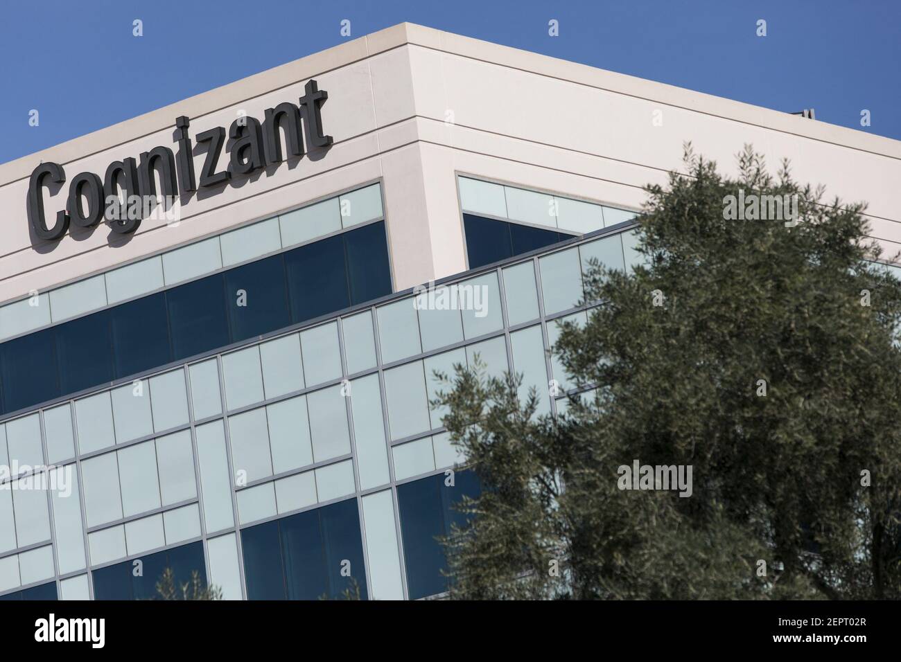 A logo sign outside of a facility occupied by Cognizant in Phoenix ...