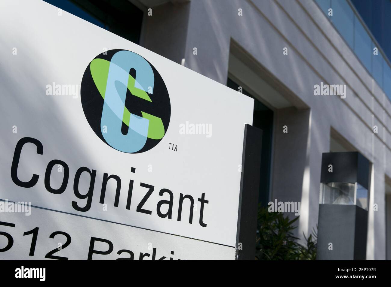 A logo sign outside of a facility occupied by Cognizant in Phoenix ...