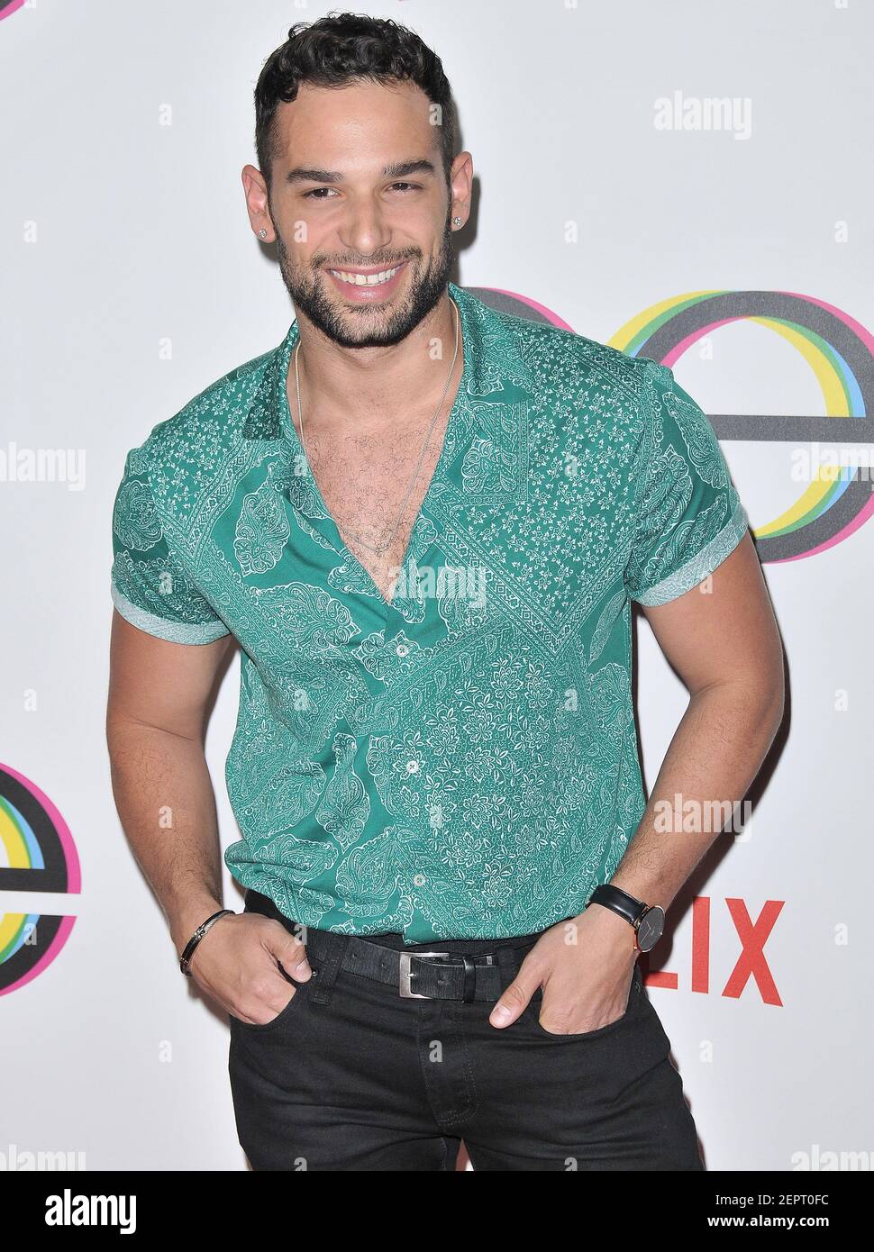 Johnny Sibilly arrives at Netflix's "Queer Eye" Season 1 Premiere held ...