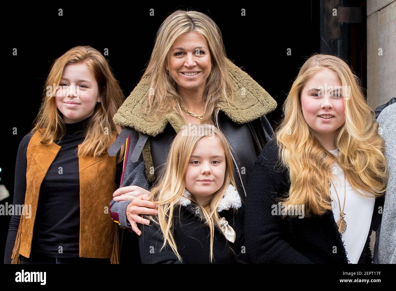 Queen Maxima with her daughters Princess Amalia, Princess Alexia ...